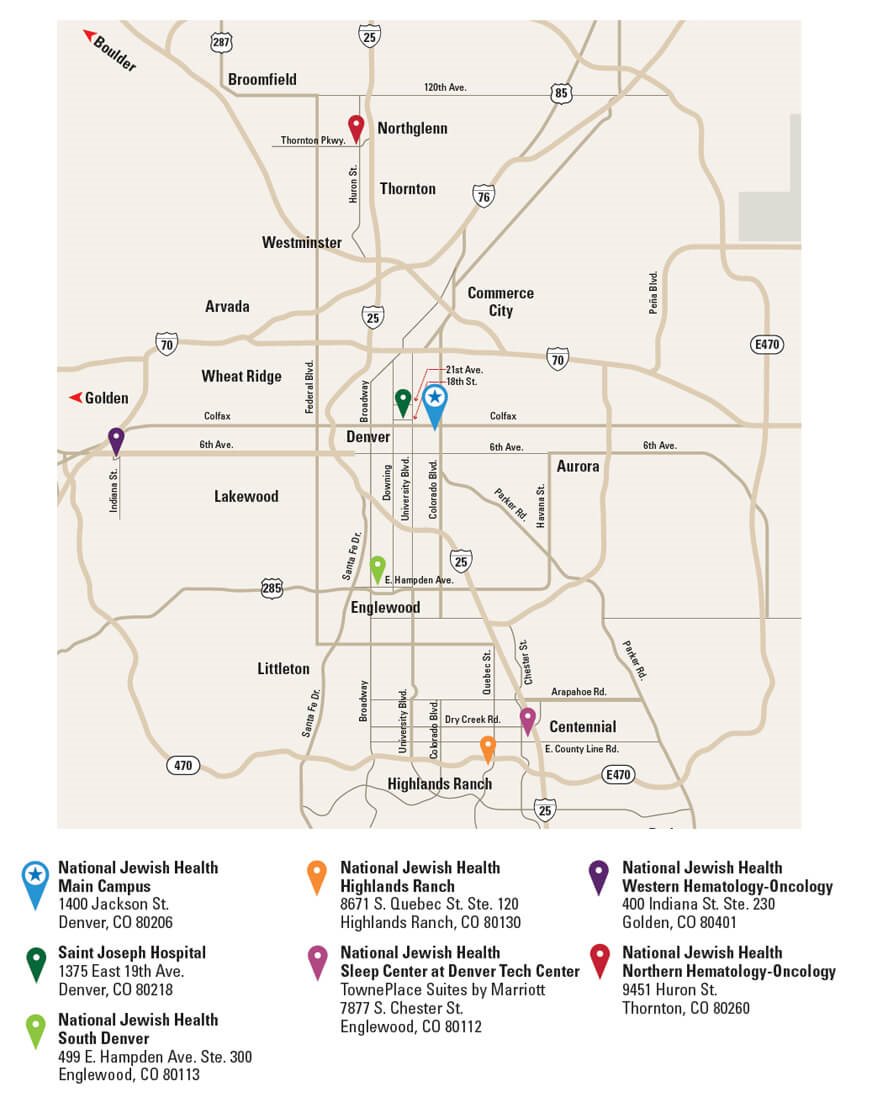 National Jewish Health Maps