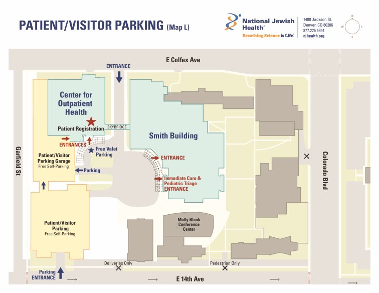 National Jewish Health Campus & Building Maps